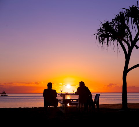 Sunsets over the beaches & water | Tangalooma Moreton Island